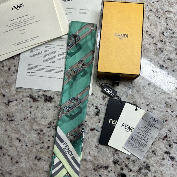 Fendi | Accessories | Fendi Silk Twilly With Box And Tags | Poshmark